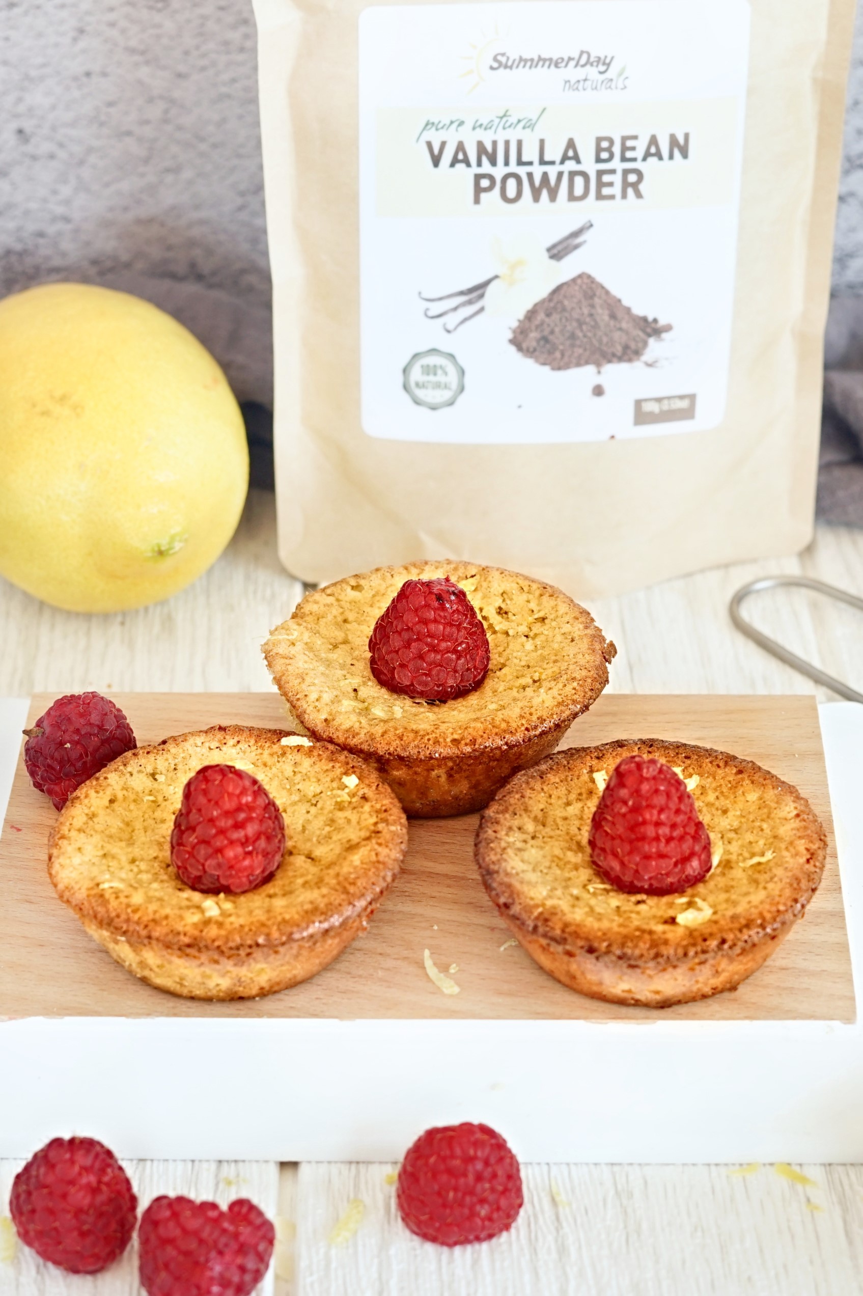 Lemon-Raspberry Financiers – Summer Day Naturals – Raw Natural Products